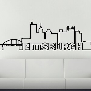 Pittsburgh Wall Decal, Skyline Vinyl Wall Decal, Pennsylvania City ...
