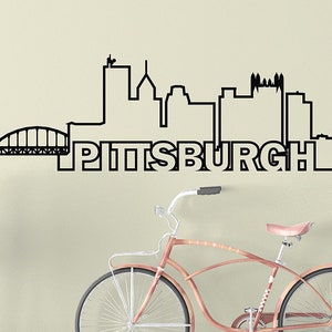 Pittsburgh Wall Decal, Skyline Vinyl Wall Decal, Pennsylvania City ...