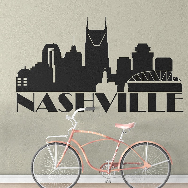 Skyline Wall Sticker - Etsy