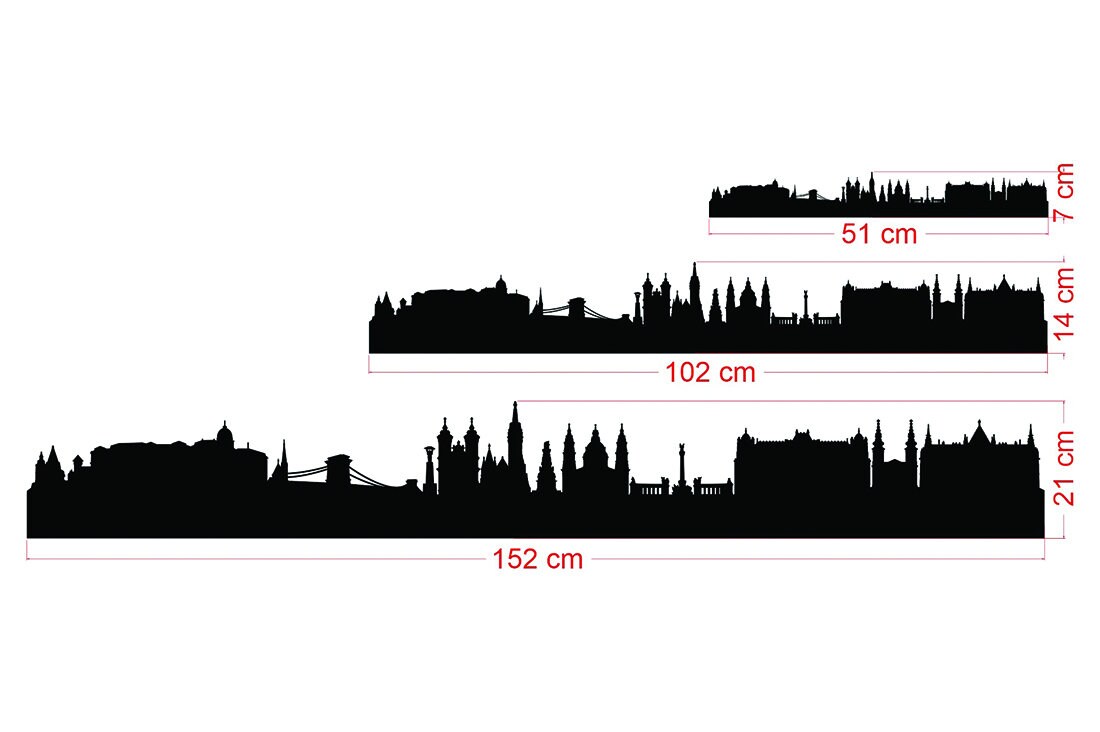 Budapest City Decal Vinyl Sticker Hungary Skyline Panorama | Etsy