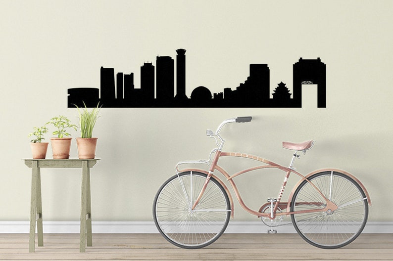 Osaka Skyline Wall Decal Vinyl Sticker Japan City Silhouette Mural ...