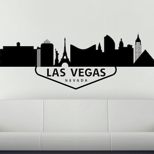 Las Vegas NV Wall Decal, Nevada City Skyline Wall Decal Urban Wall ...