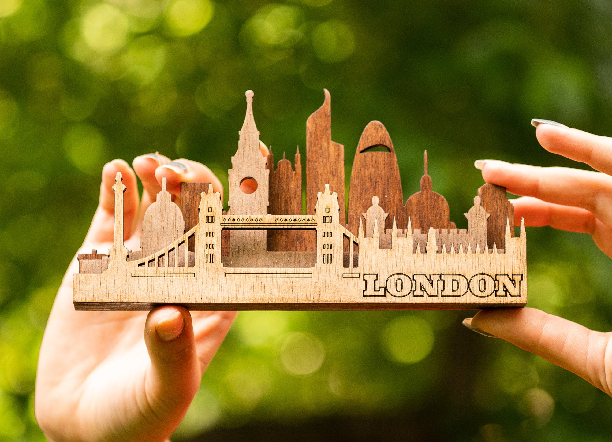 London 3D City Skyline, Laser Cut Décor, Handcrafted City Desk Decor ...