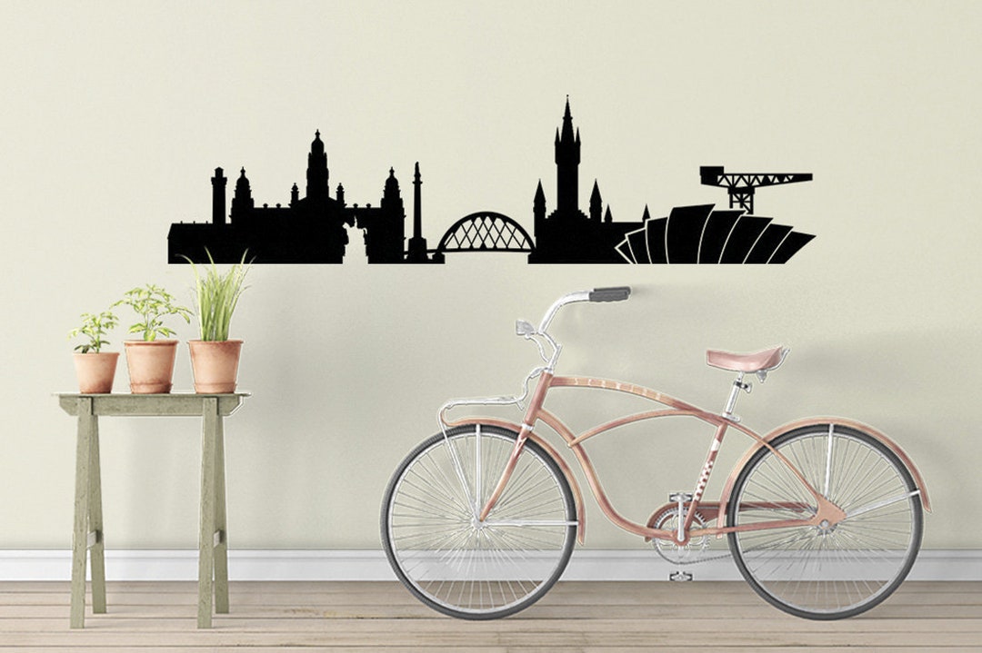 Glasgow Skyline Vinyl Decal Sticker Scotland Wall Art UK Europe City ...