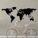 World Map Decal Office Wall Decal World Map Wall Sticker Wall - Etsy