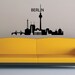 Berlin Wall Decal, Berlin City Skyline Vinyl Wall Decal, Germany ...