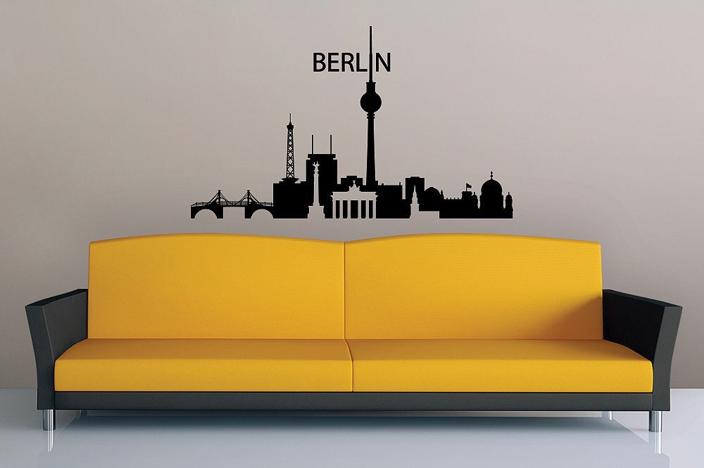 Berlin Wall Decal Berlin City Skyline Vinyl Wall Decal - Etsy