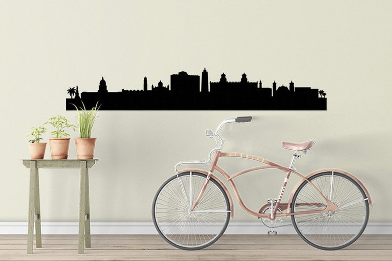 Havana Wall Decal Skyline Vinyl Cuba City Sticker Panorama Silhouetter ...