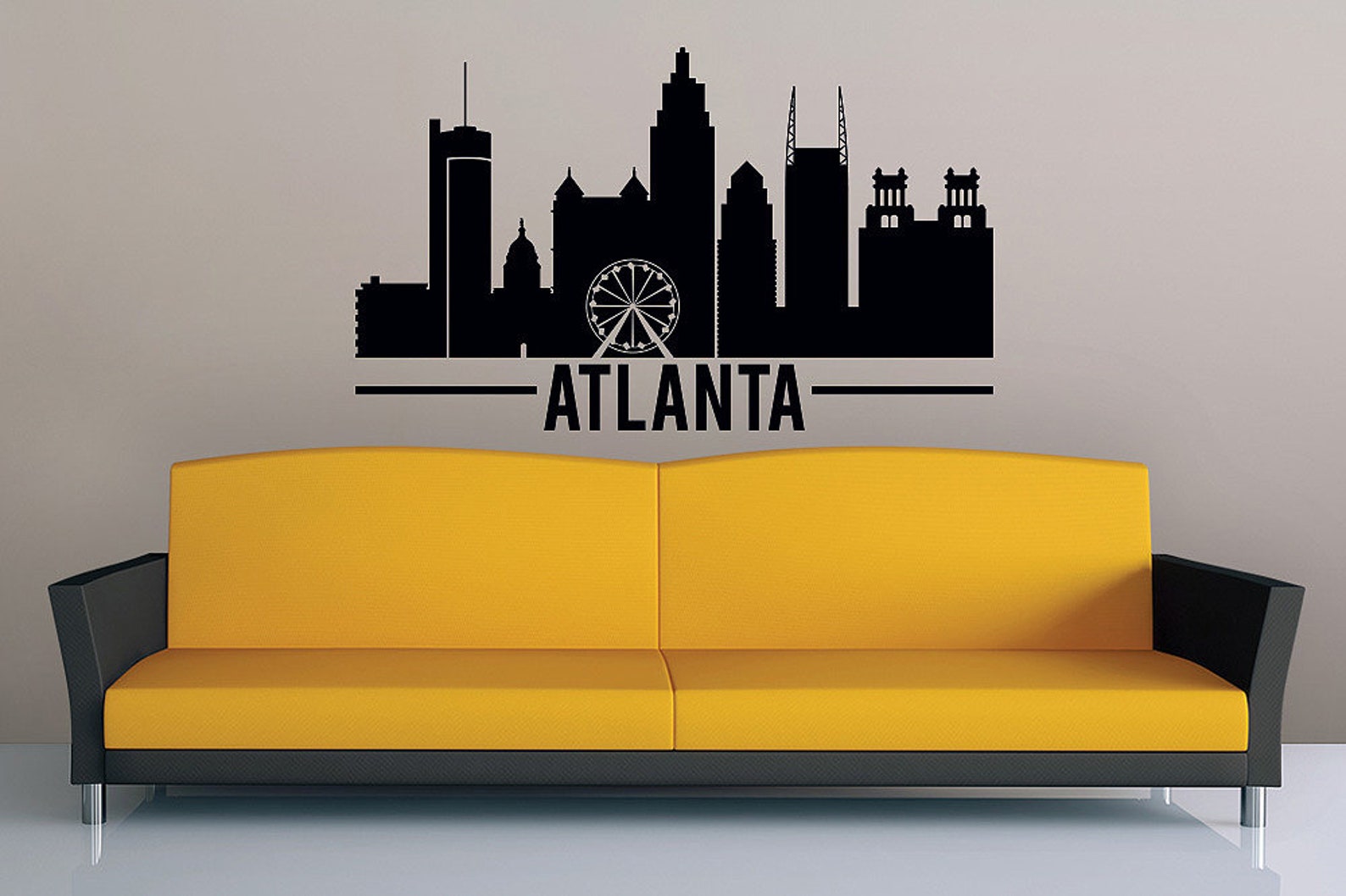 Atlanta Wall Decal, Skyline Vinyl Wall Decal. Atlanta Georgia Home ...