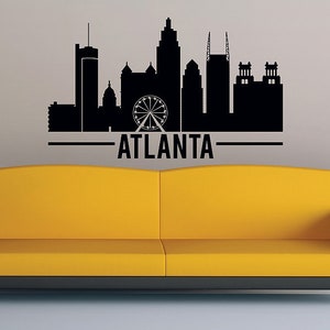Atlanta Wall Decal, Skyline Vinyl Wall Decal. Atlanta Georgia Home ...