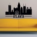 Atlanta Wall Decal, Skyline Vinyl Wall Decal. Atlanta Georgia Home ...