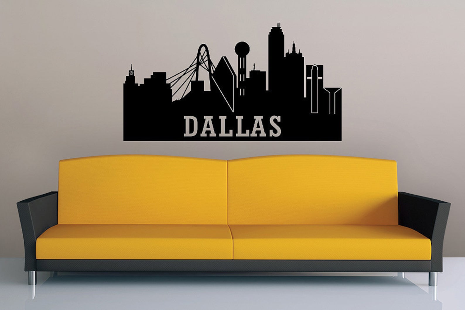 Dallas Wall Decal, Dallas Texas City Skyline Wall Decal Urban Wall ...