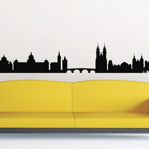 Prague Wall Decal Vinyl Sticker Czech Republic City Skyline Europe City ...