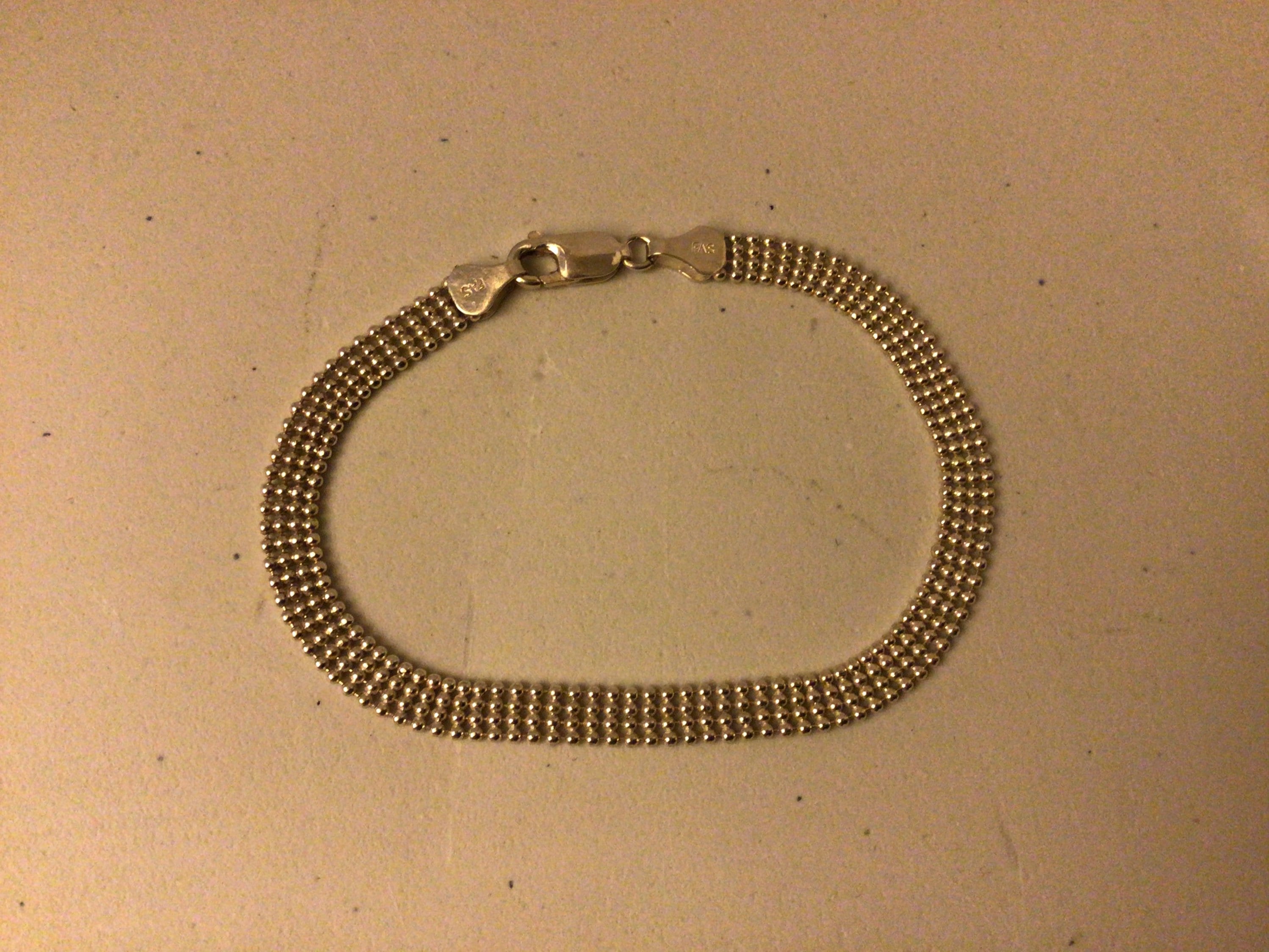 925 FAS Silver Three Layer Braided Bracelet - Etsy