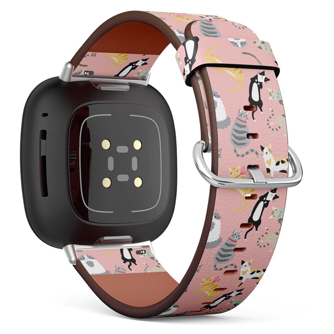 Fitbit Charge 2,3,4,5 2,3,4,5 / Versa 2,3,4 / Sense Vegan Leather Watch ...