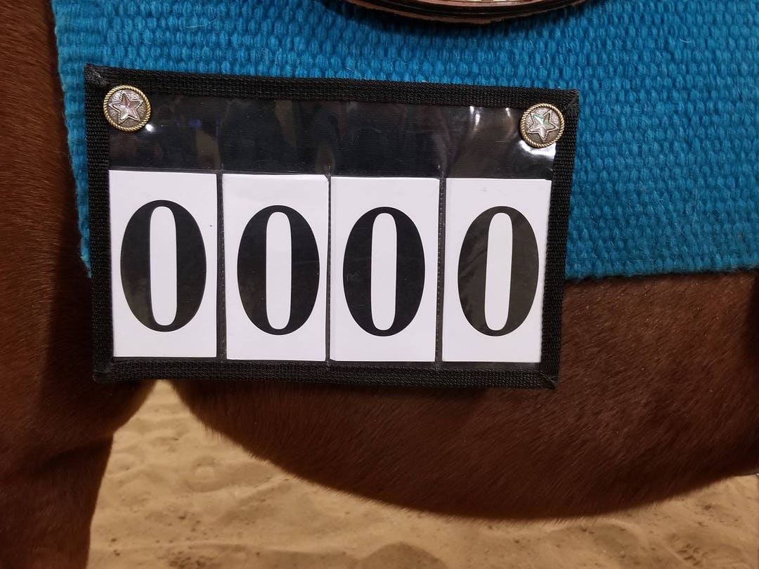 Horse Show Western Saddle Pad Numbers - Etsy