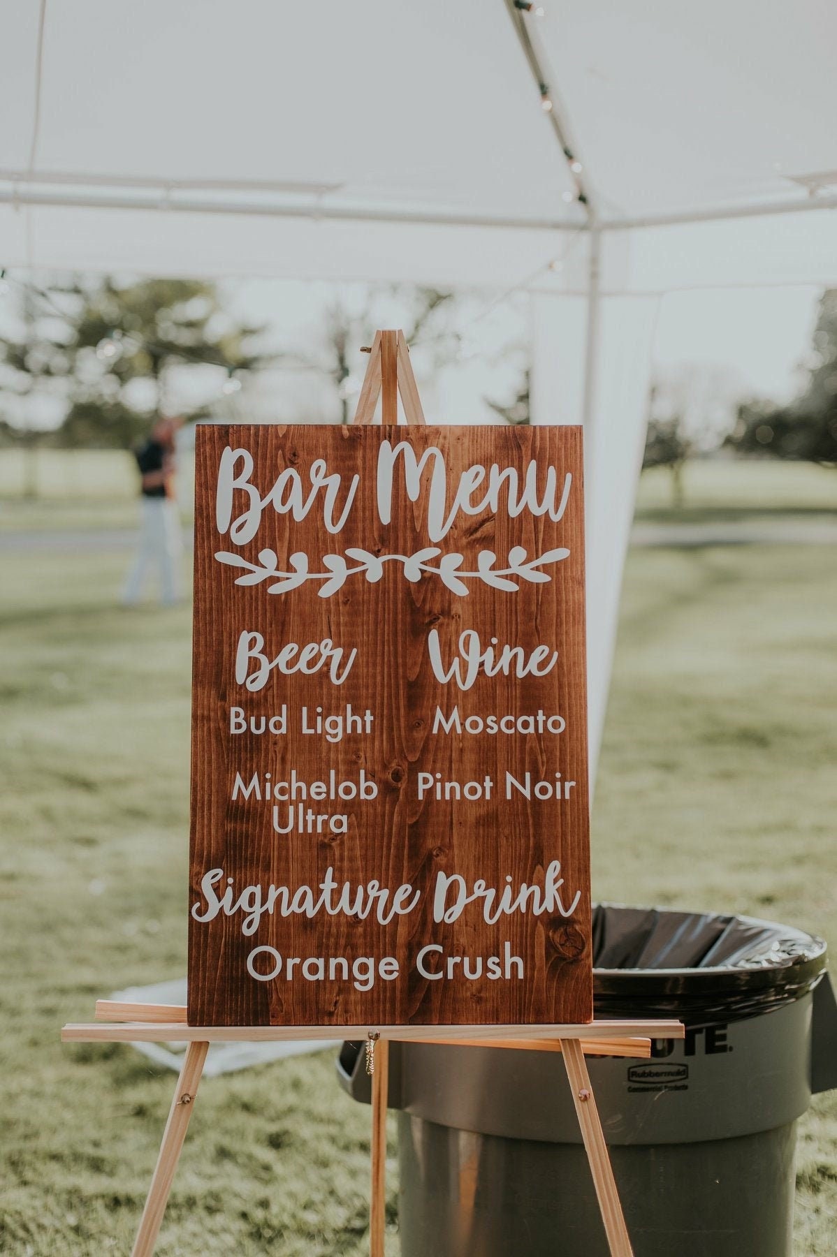 Bar Menu Bar Sign Custom Bar Menu Stained Wood Sign | Etsy