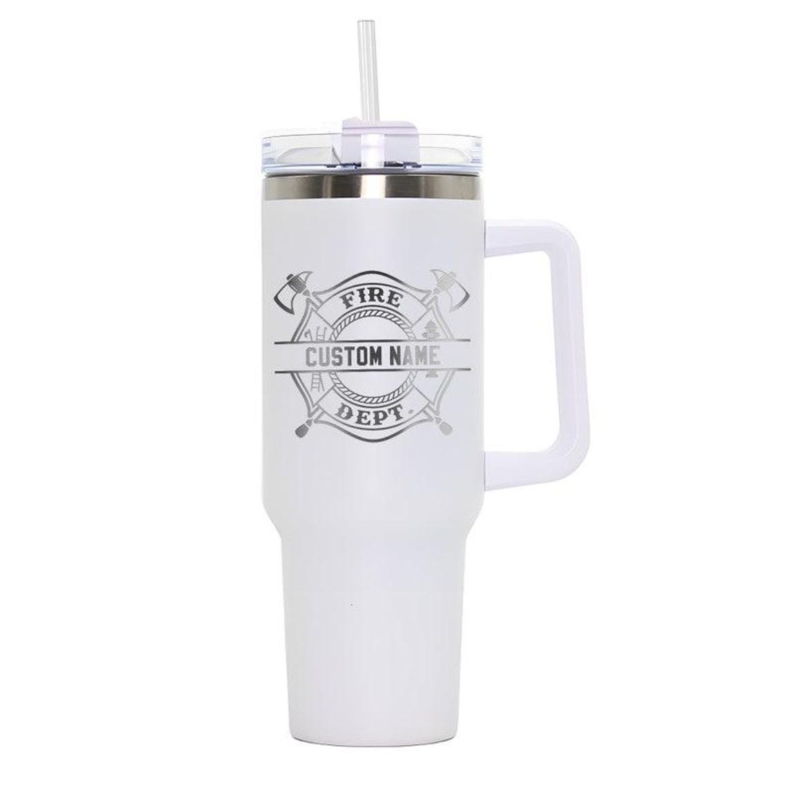 Personalized Firefighter 40oz Tumbler Gifts for Him, Custom Fireman ...
