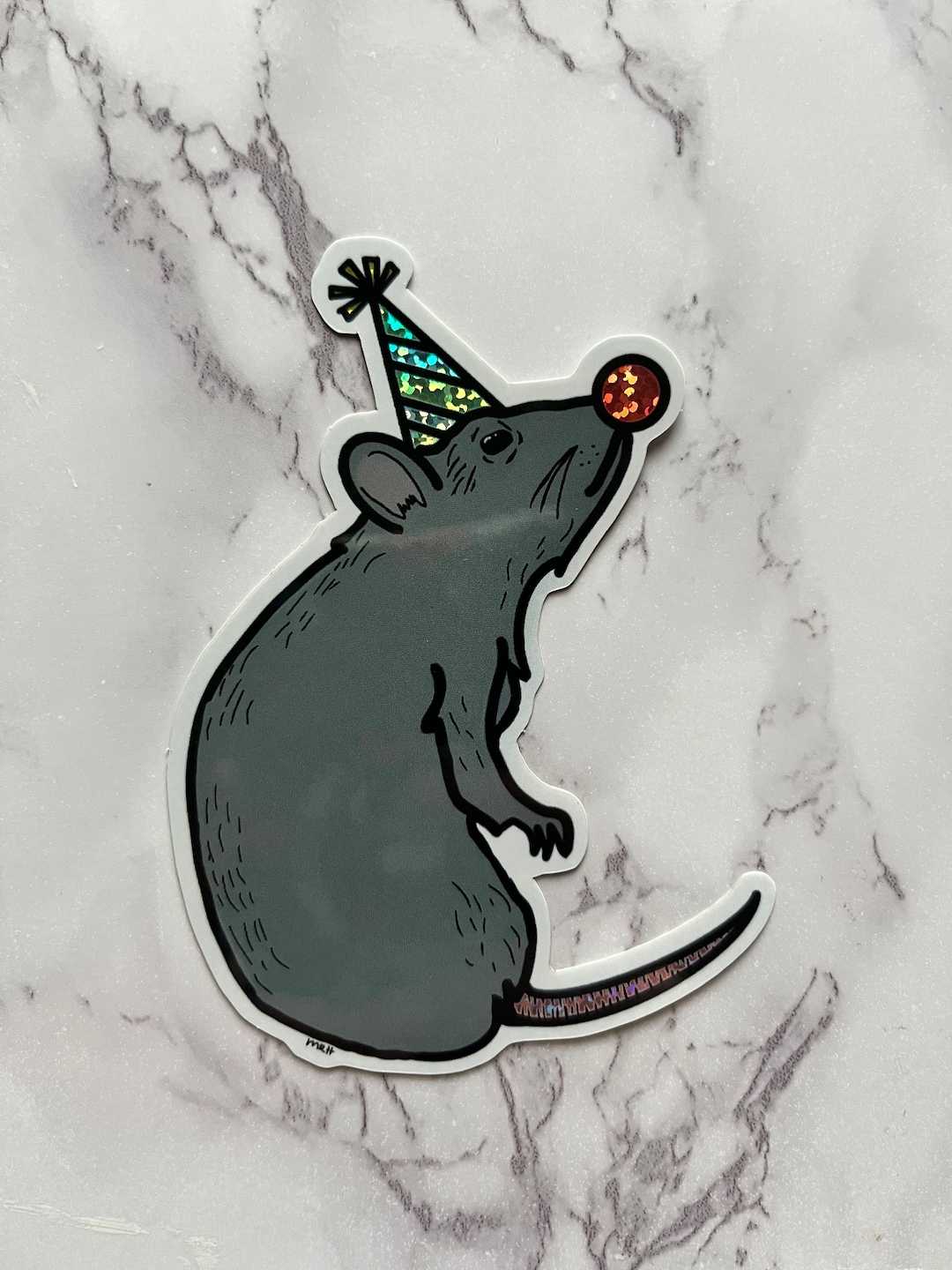 Glitter Clown Rat Sticker - Etsy