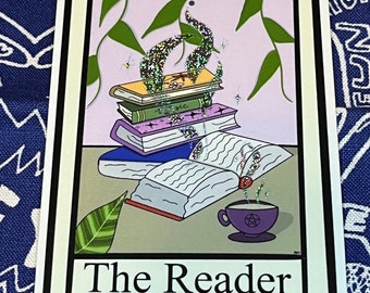 The Reader Tarot Card Sticker - Etsy