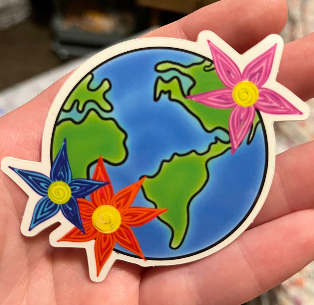 Earth Sticker - Etsy
