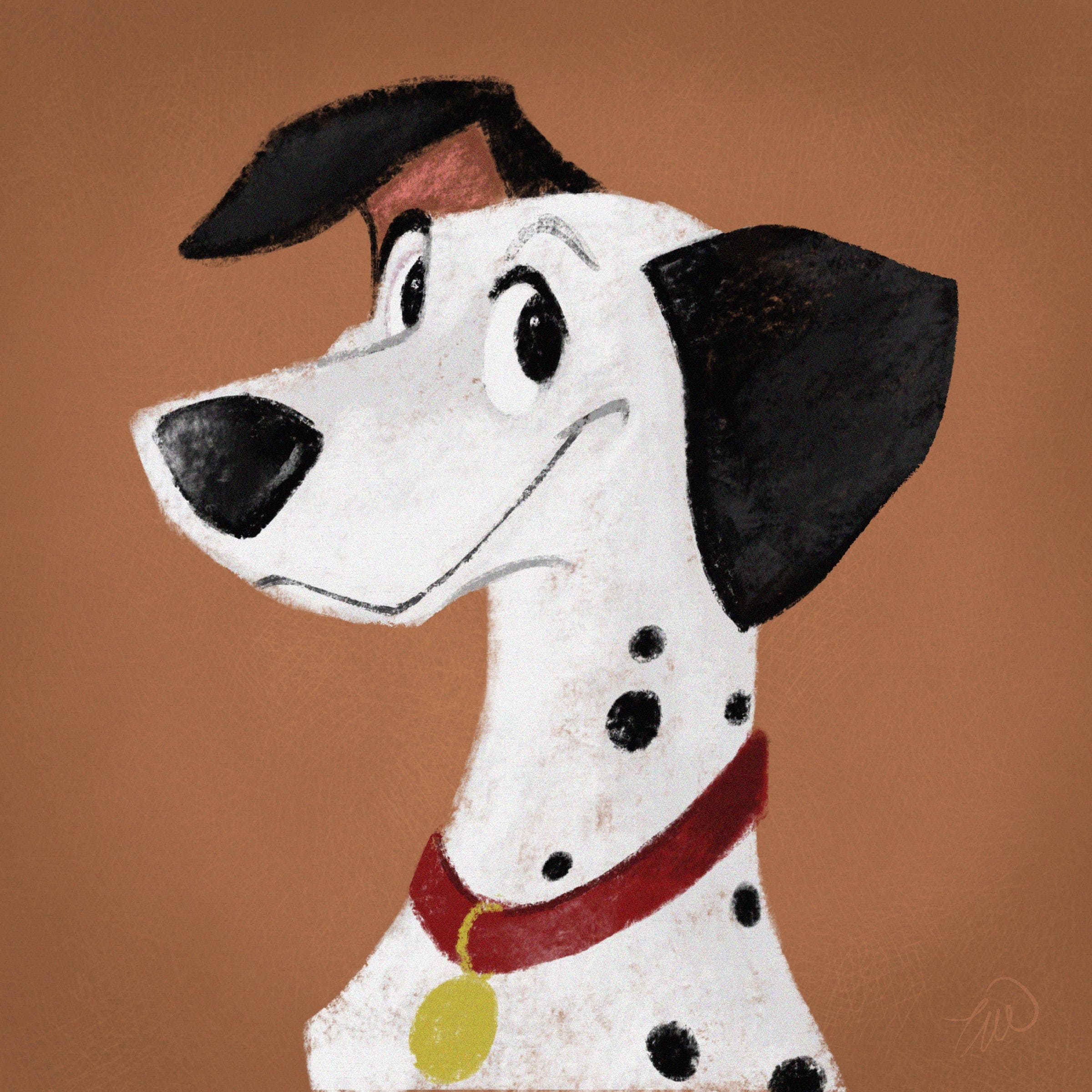 Pongo 101 Dalmatians Disney Art Fan Art Art Print - Etsy UK