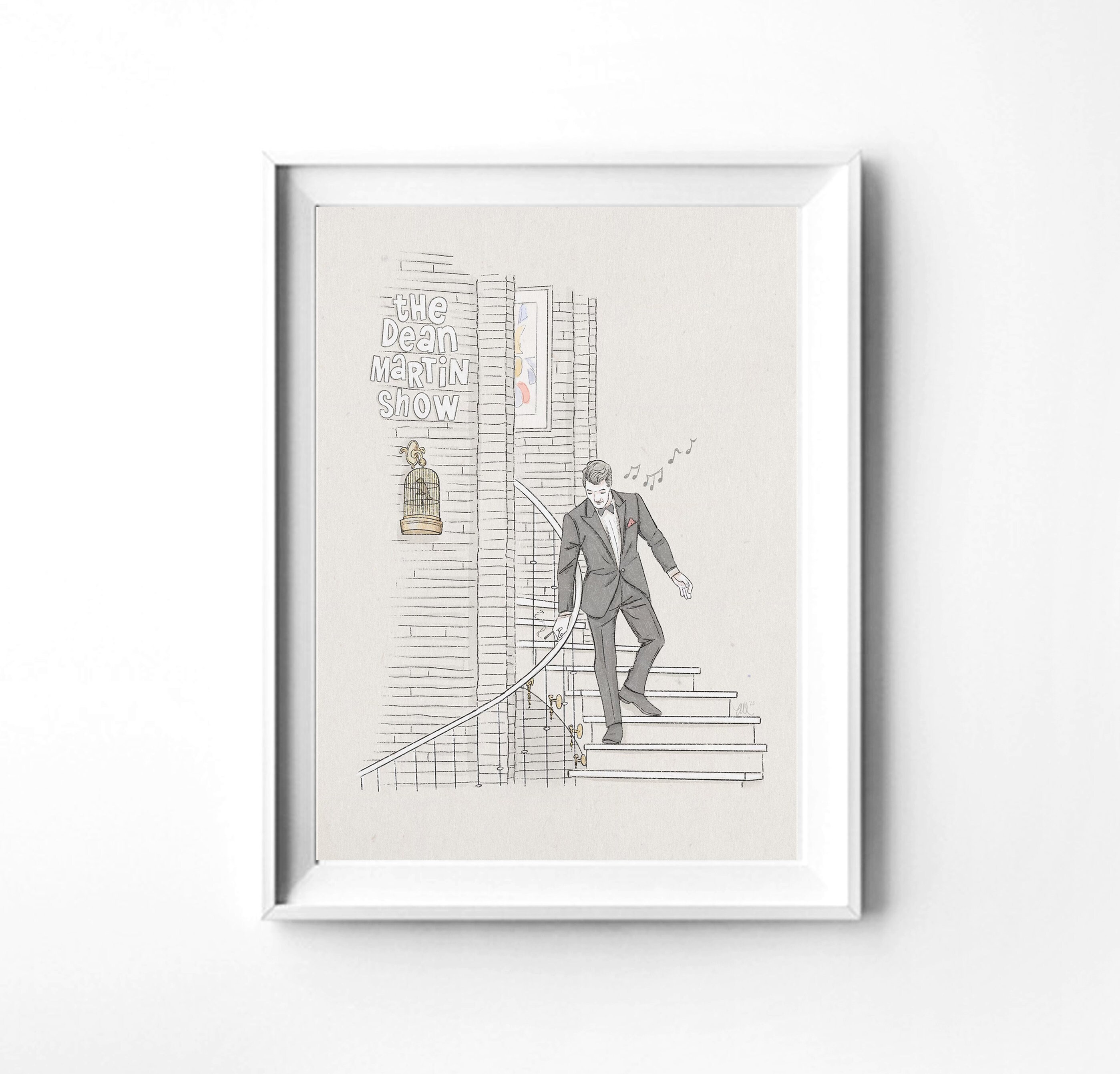 The Dean Martin Show, Unframed Art Print, Art Print, Illustration - Etsy
