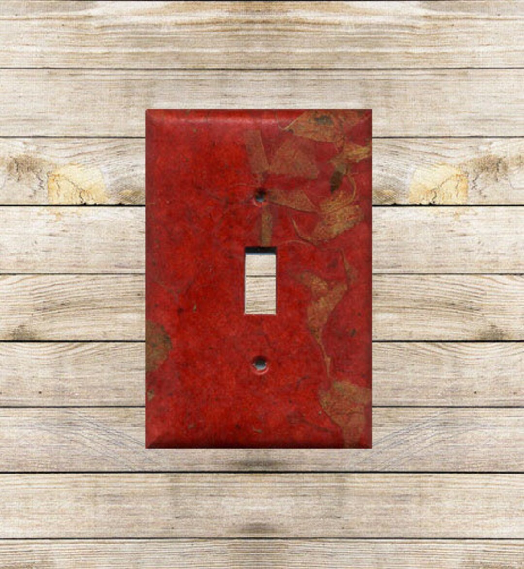 Red Abstraction Decorative Switch Plate - Etsy