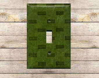 Decorative Electrical Outlet Plate / Aged Copper or Pick Color