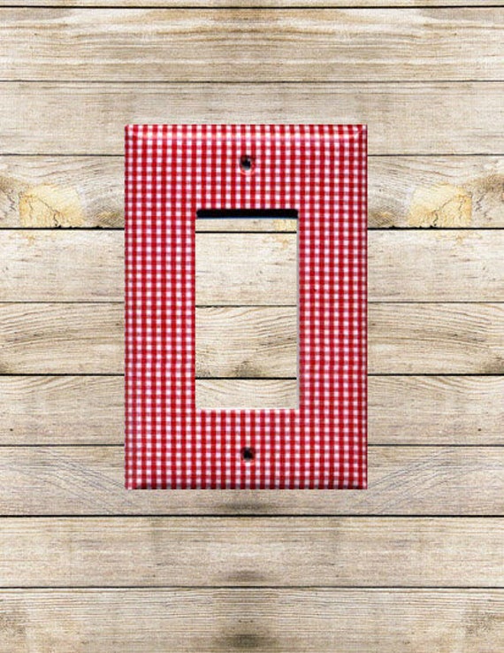 Red Gingham II Decorative Switchplate | Etsy