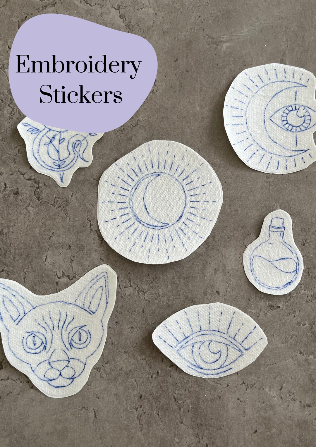 Water Soluble Stickers | Stick and Stitch Stickers | Hand Embroidery ...