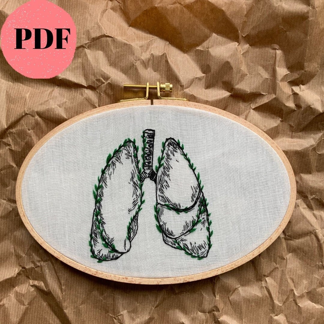 Lungs Embroidery Design: Anatomy Pattern (digital Download) - Etsy