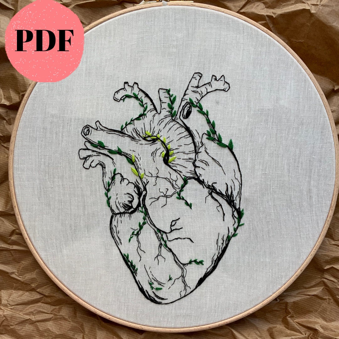 Embroidery Design | Embroidery Pattern | Embroidery Design Heart ...