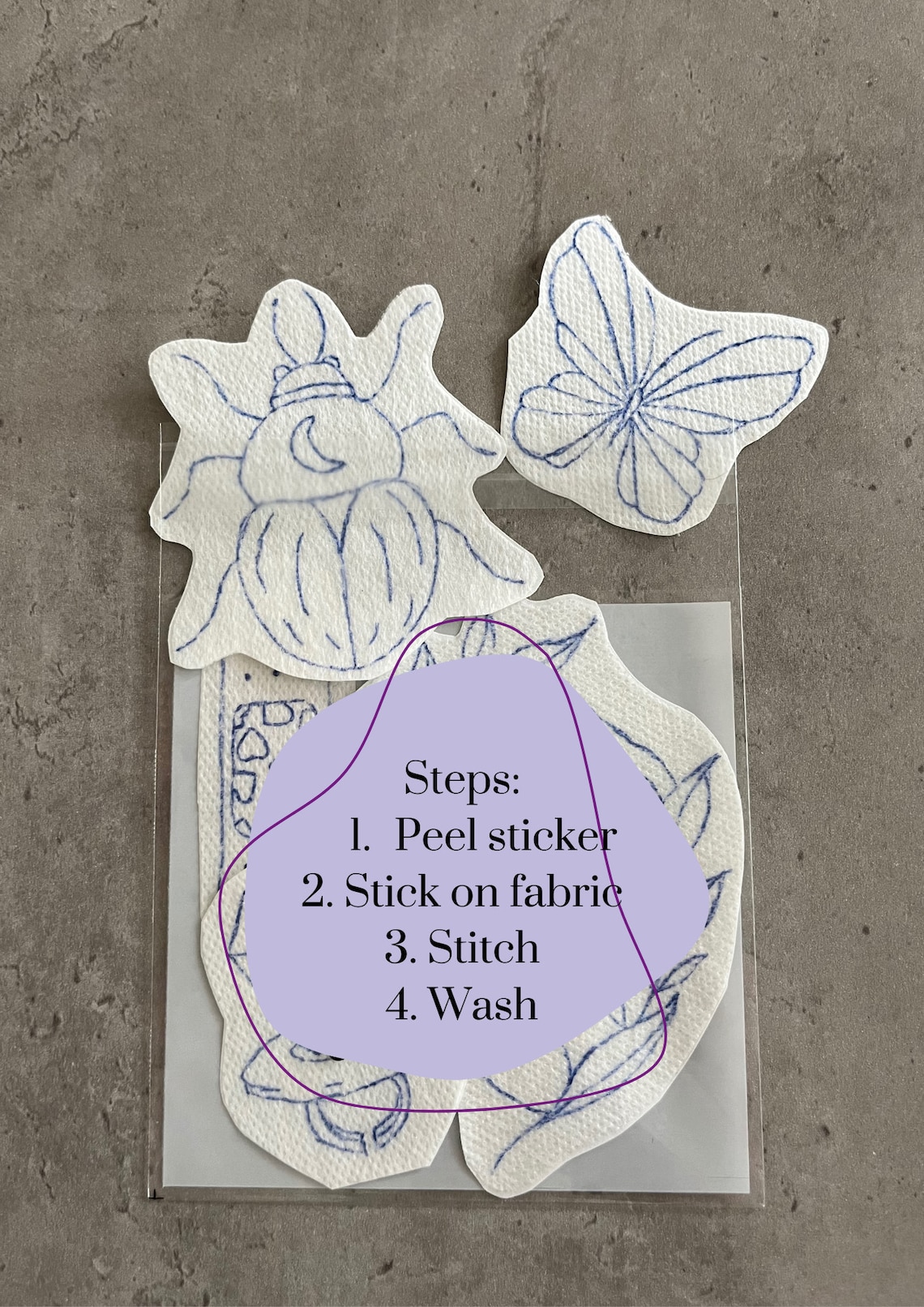 Water Soluble Stickers | Solvy Stickers | Hand Embroidery Stickers ...