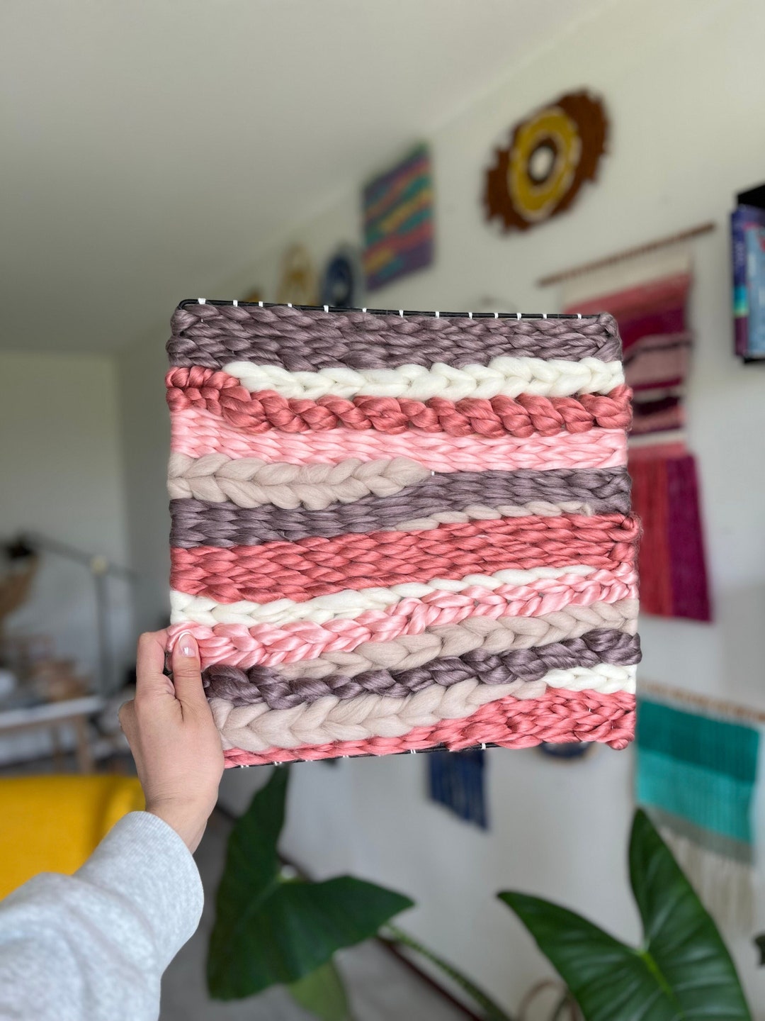 Pink Weaving | Handmade Weaving | Waving Tapestry | Wall Decor - Etsy