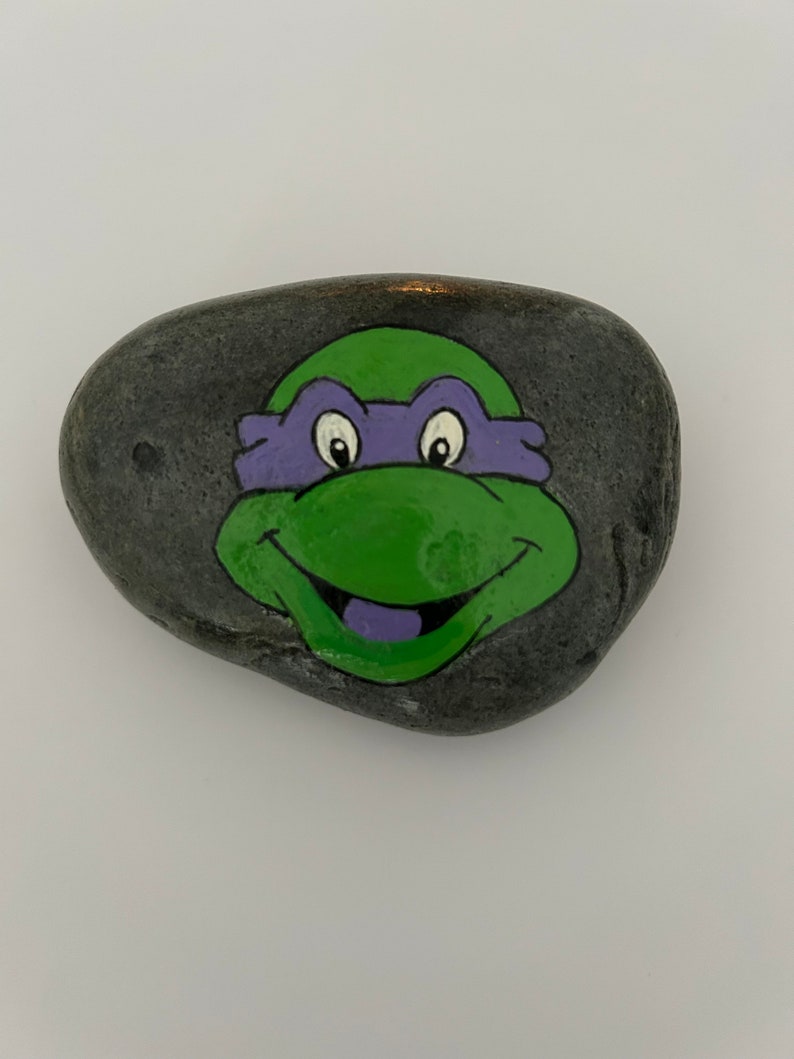 Hand Painted Teenage Mutant Ninja Turtles Rocks. Comes With All 4. - Etsy