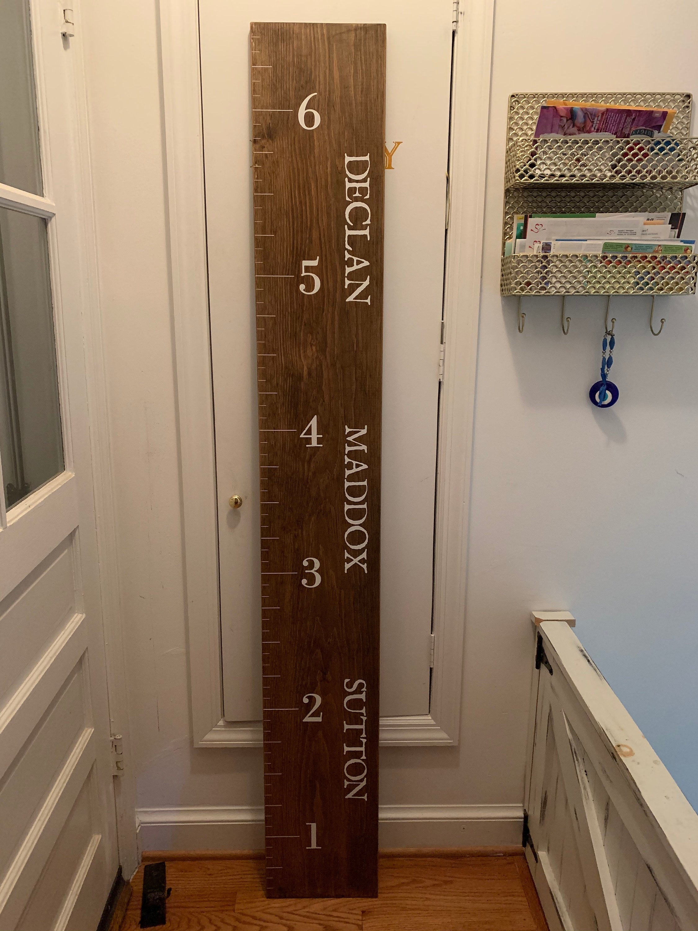 Growth Chart Ruler | Wooden Growth Chart | Kids Growth Chart | Custom ...