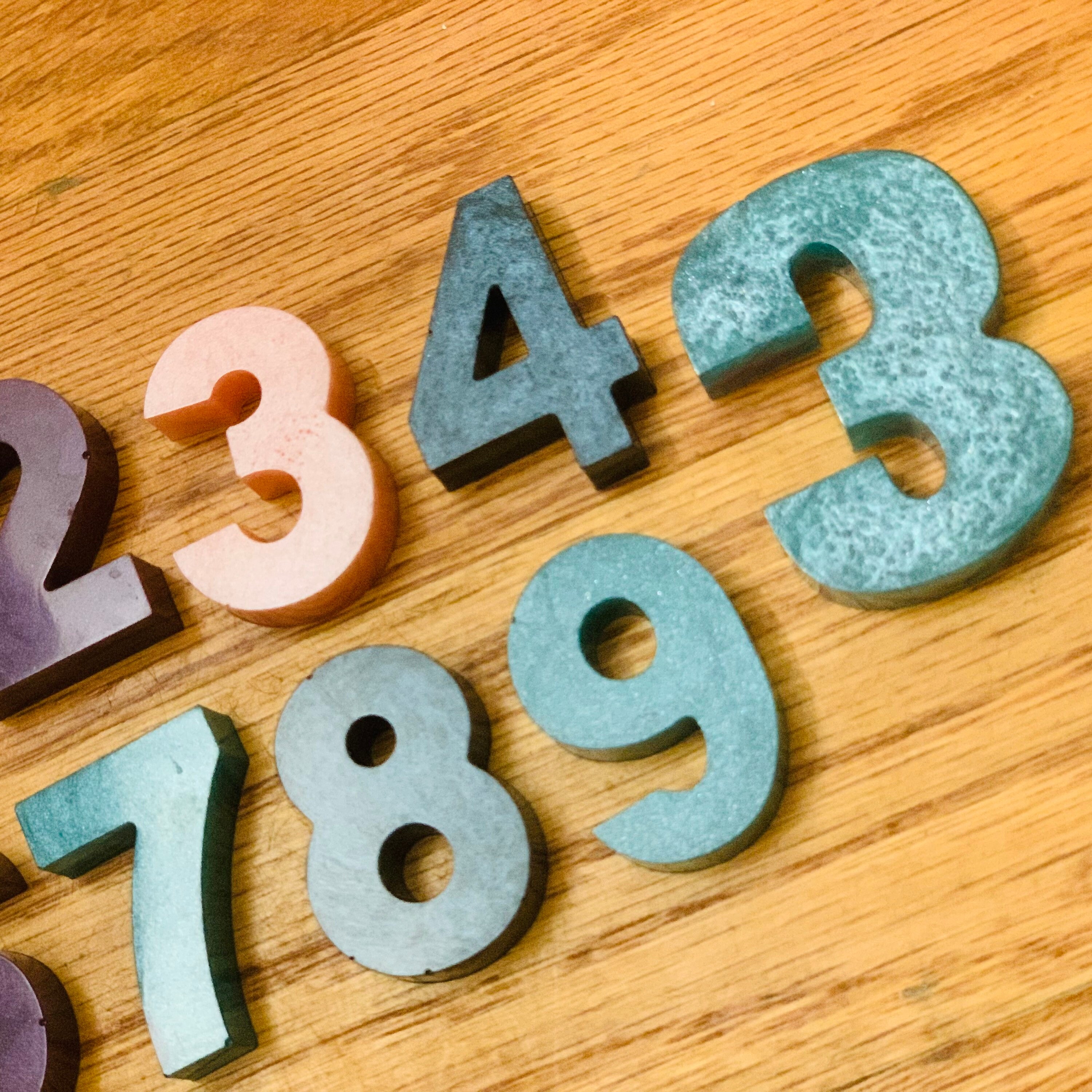 Resin Numbers Alphabet Letters Letter Magnets Counting - Etsy