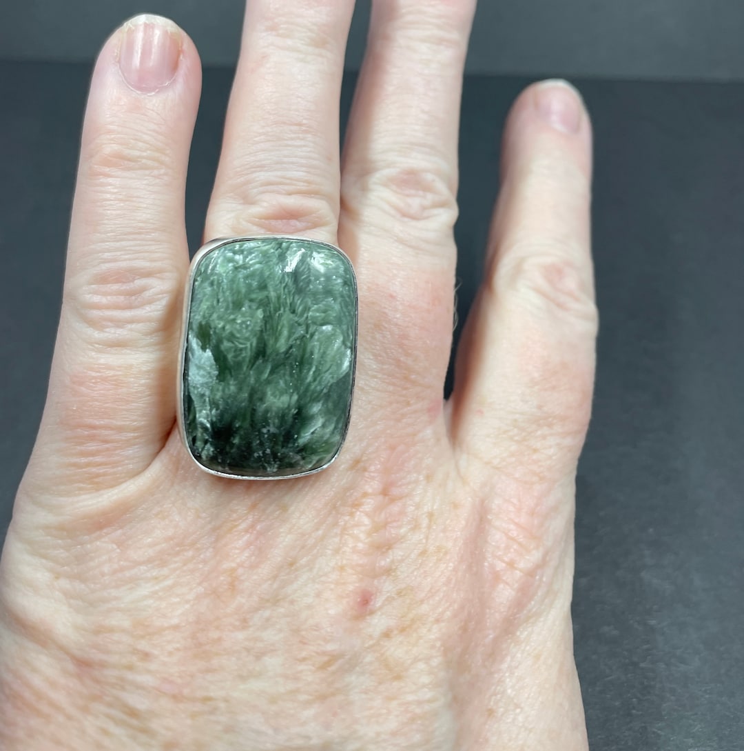 Seraphinite Ring - Etsy