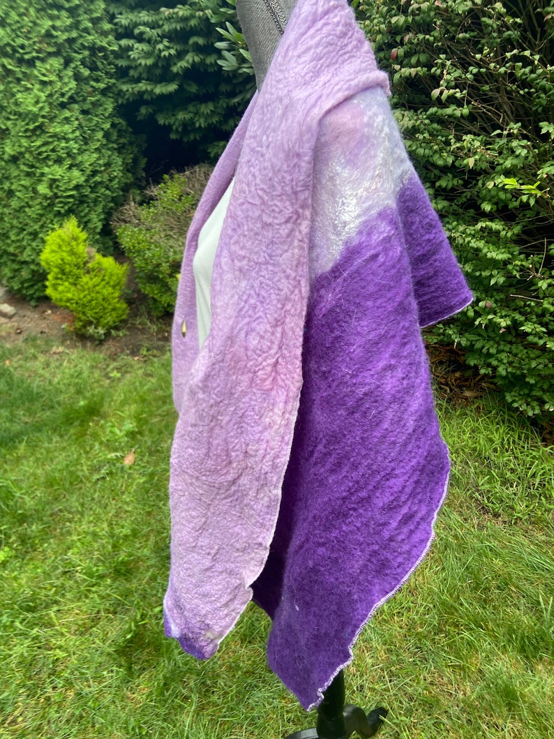 Lavender Field Felted Shawl - Etsy