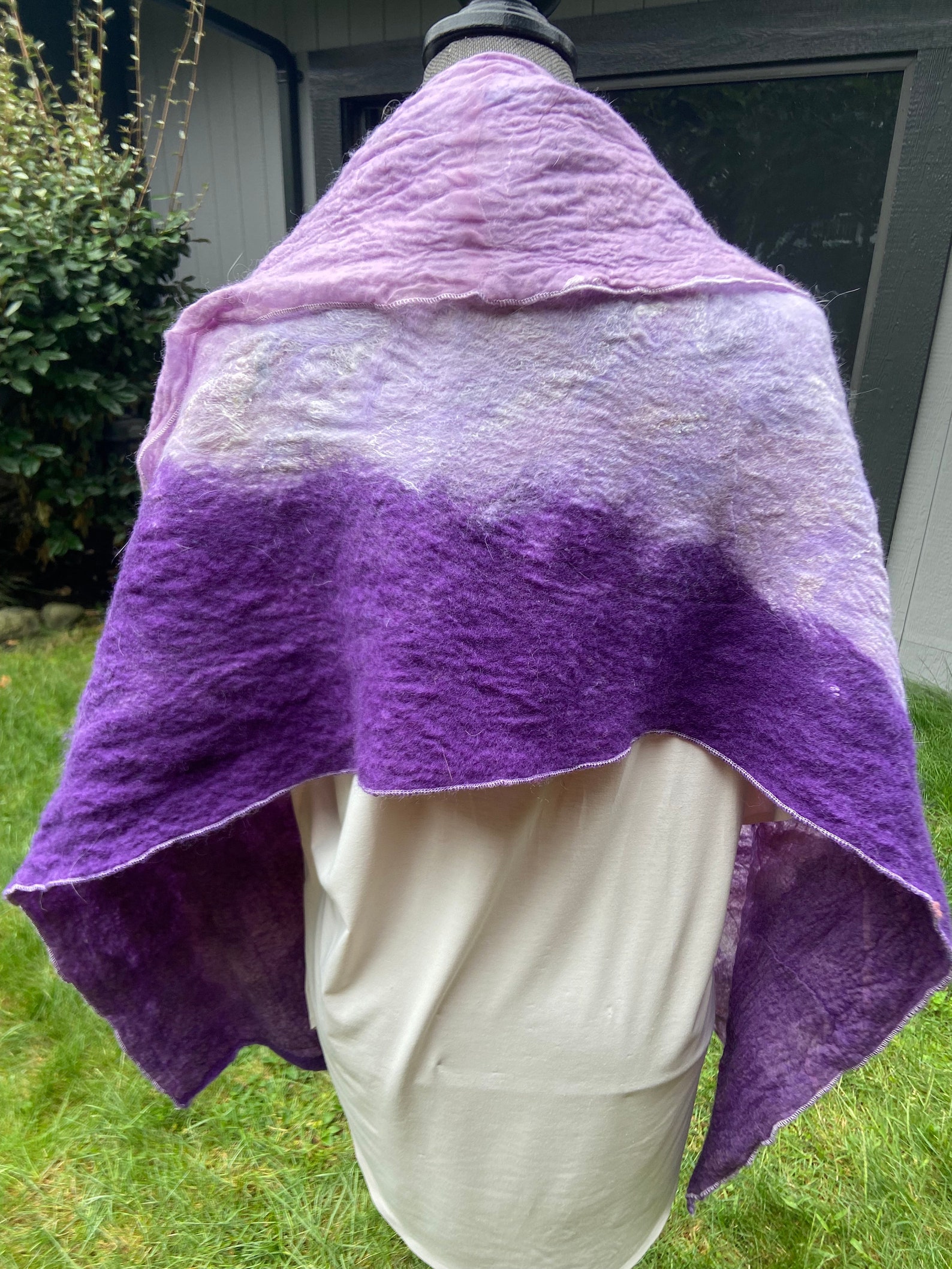 Lavender Field Felted Shawl - Etsy
