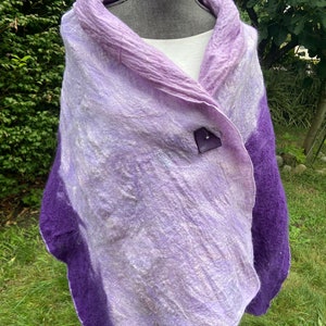 Lavender Field Felted Shawl - Etsy