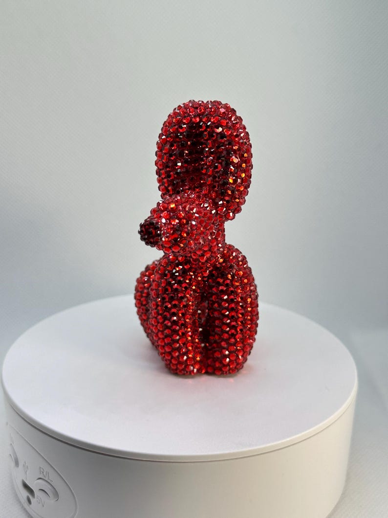 Bedazzled Red Pooping Balloon Dog Statue - Etsy