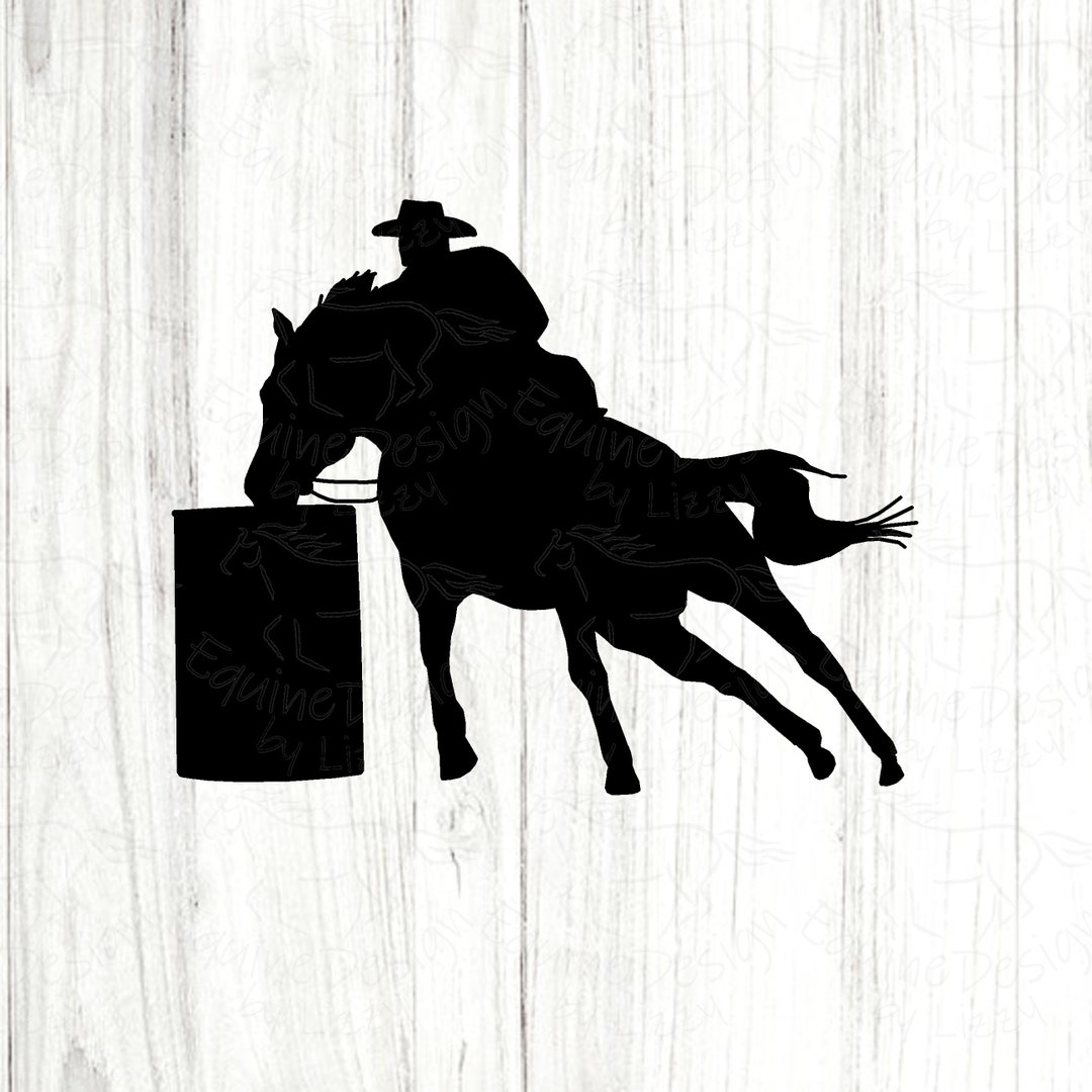 Barrel Racing SVG, Horse Silhouette, Cowgirl Clipart, Vinyl Image, PNG ...