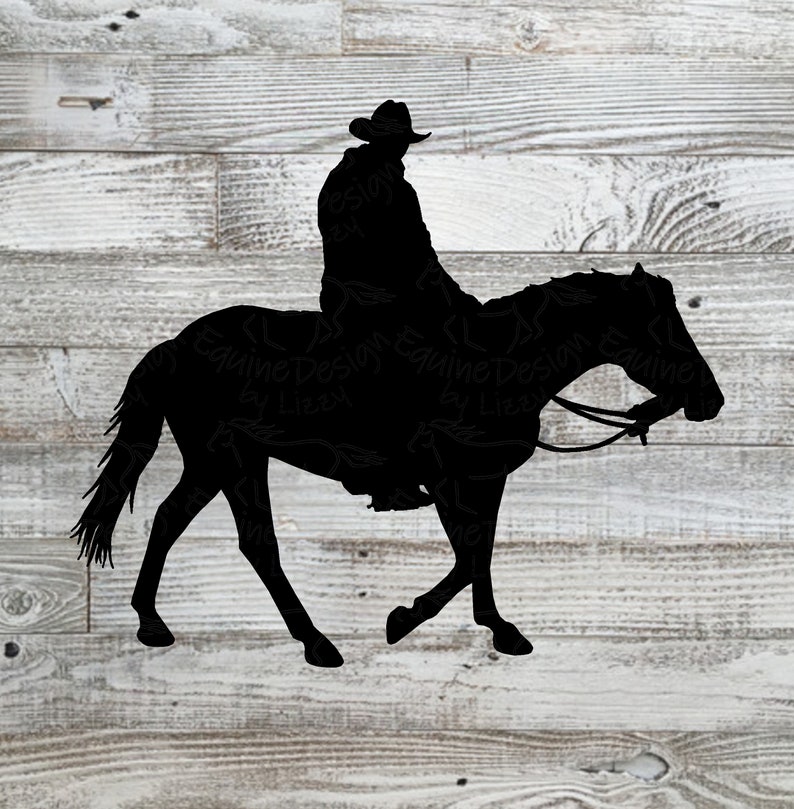 Cowboy Silhouette Western Horse Svg Running Horse Image Cowboy