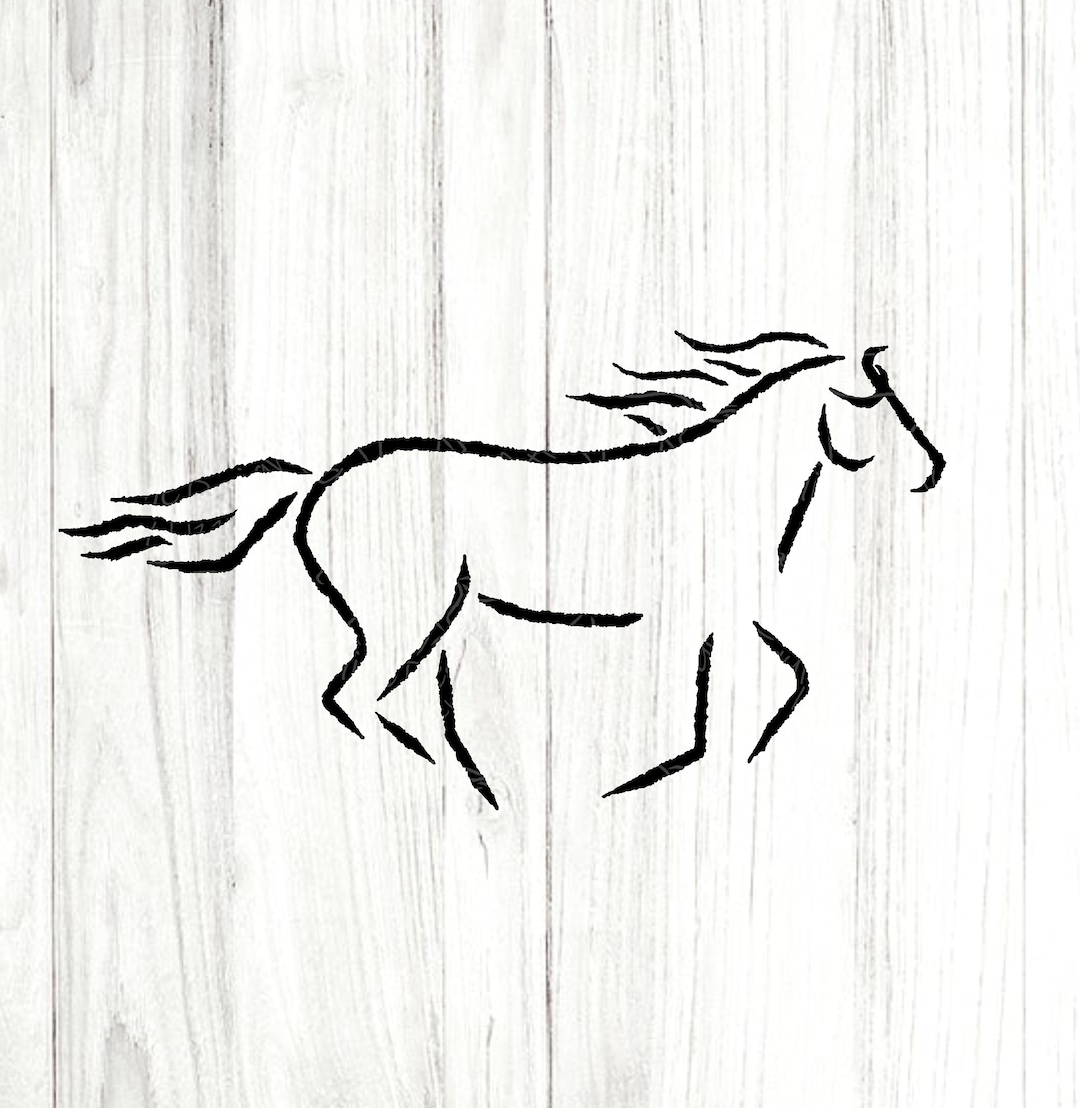 Running Horse Stencil, Horse SVG, Horse Sketch, Horse Clipart, Vinyl ...