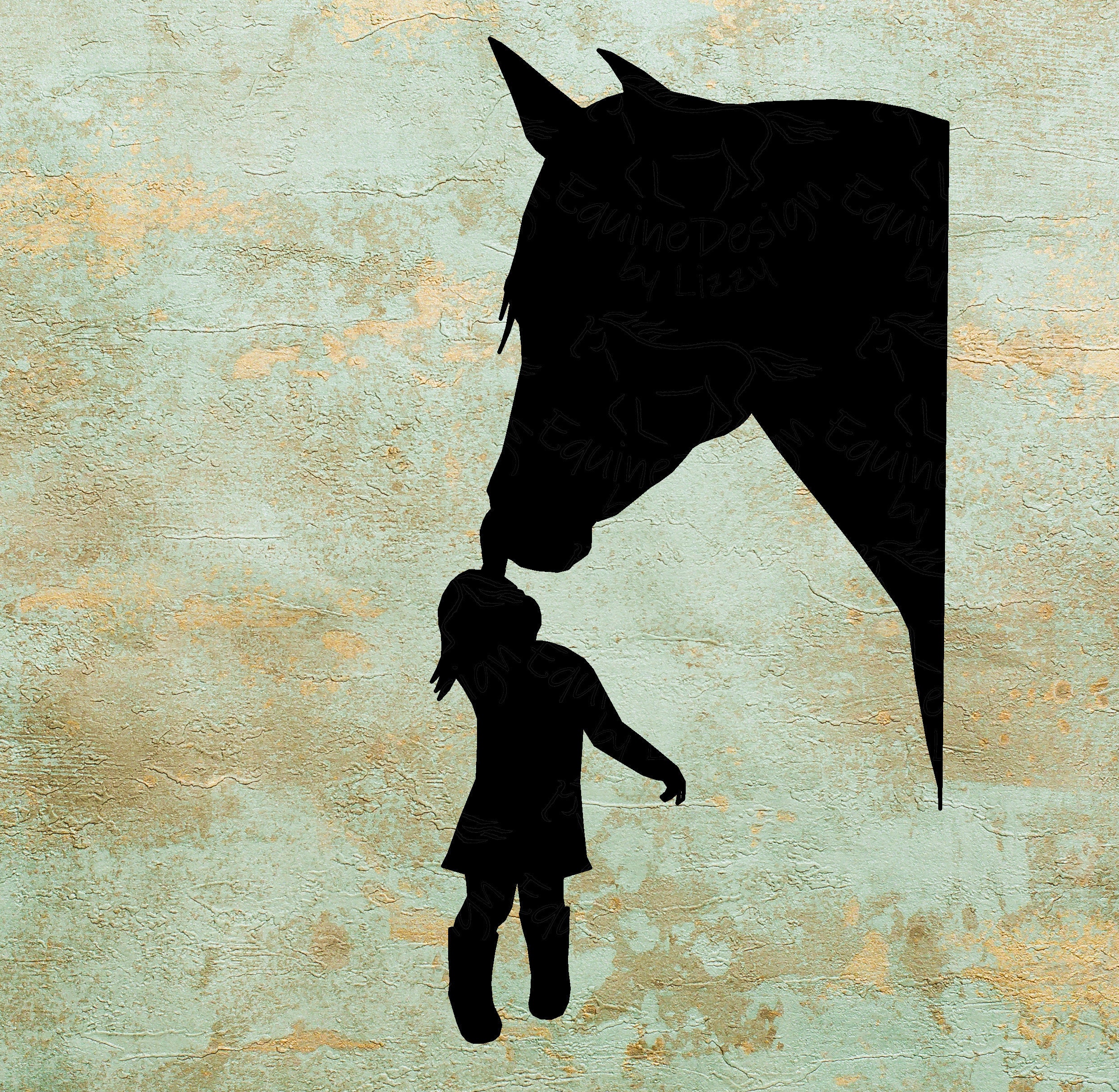 Girl and Horse SVG Little Kid and Horse Clipart Horse Lover - Etsy