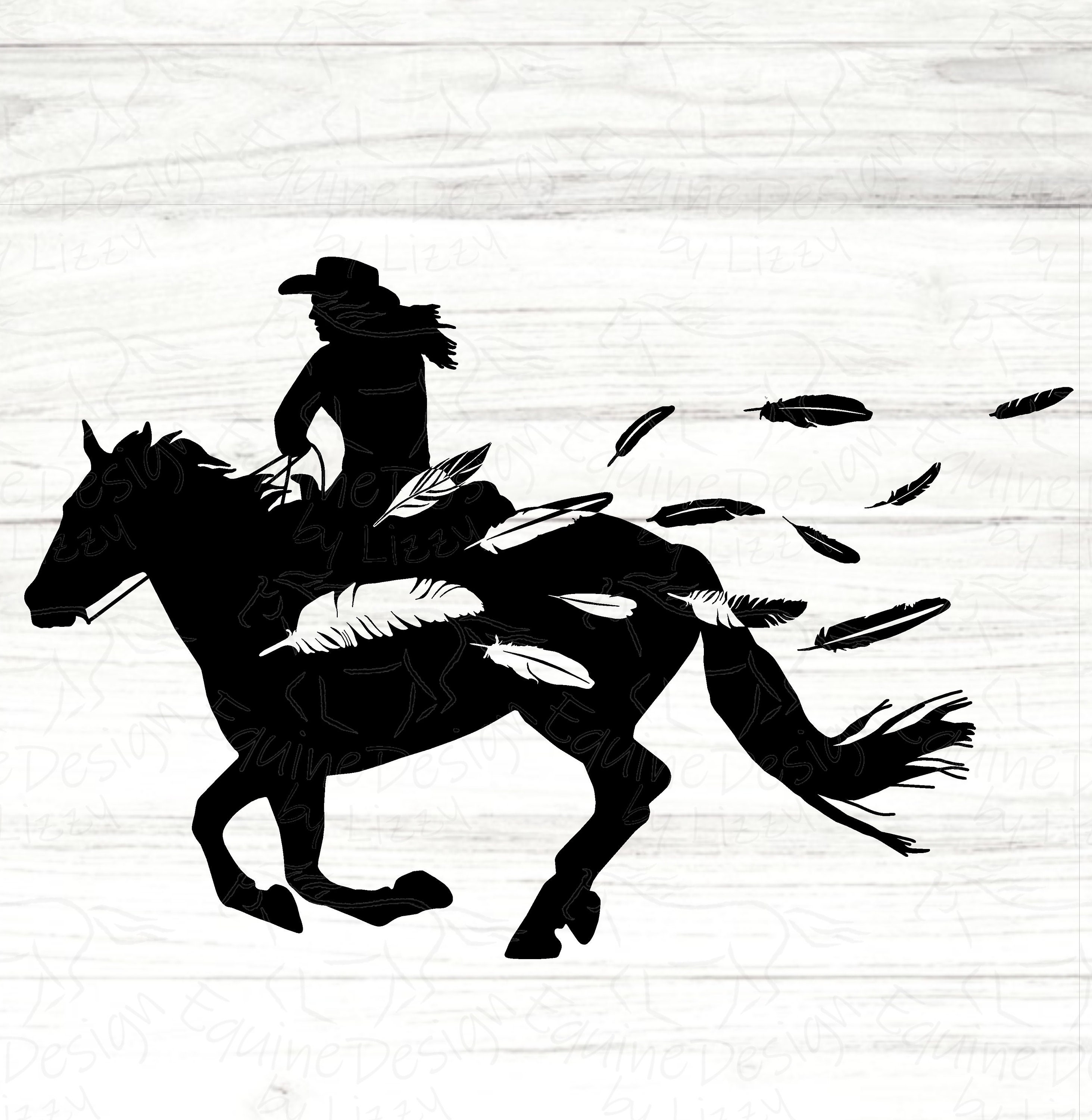 Running Cowboy Clipart