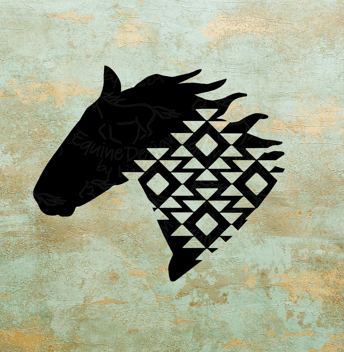 Aztec Horse Head SVG, Southwestern Clipart, Horse PNG, Western Image ...