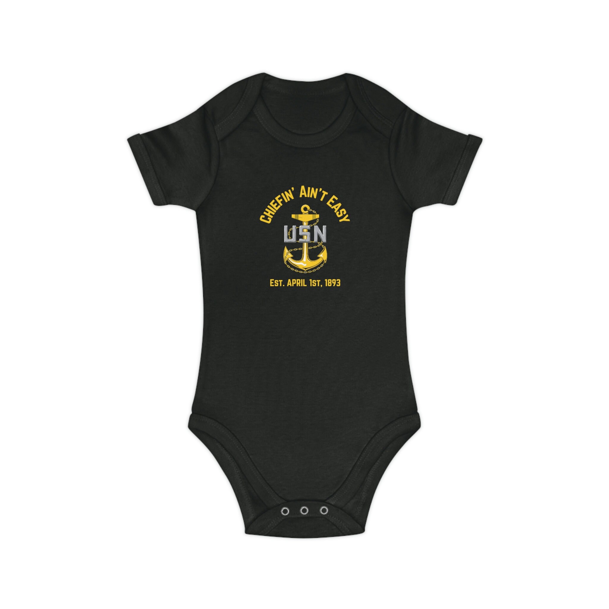Navy Chief Baby Chiefin' Combed Cotton Baby Bodysuit - Etsy